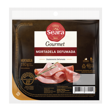 Mortadela Seara Gourmet Defumada Resfriada Fatiada 180g | Mr. Estoque ...